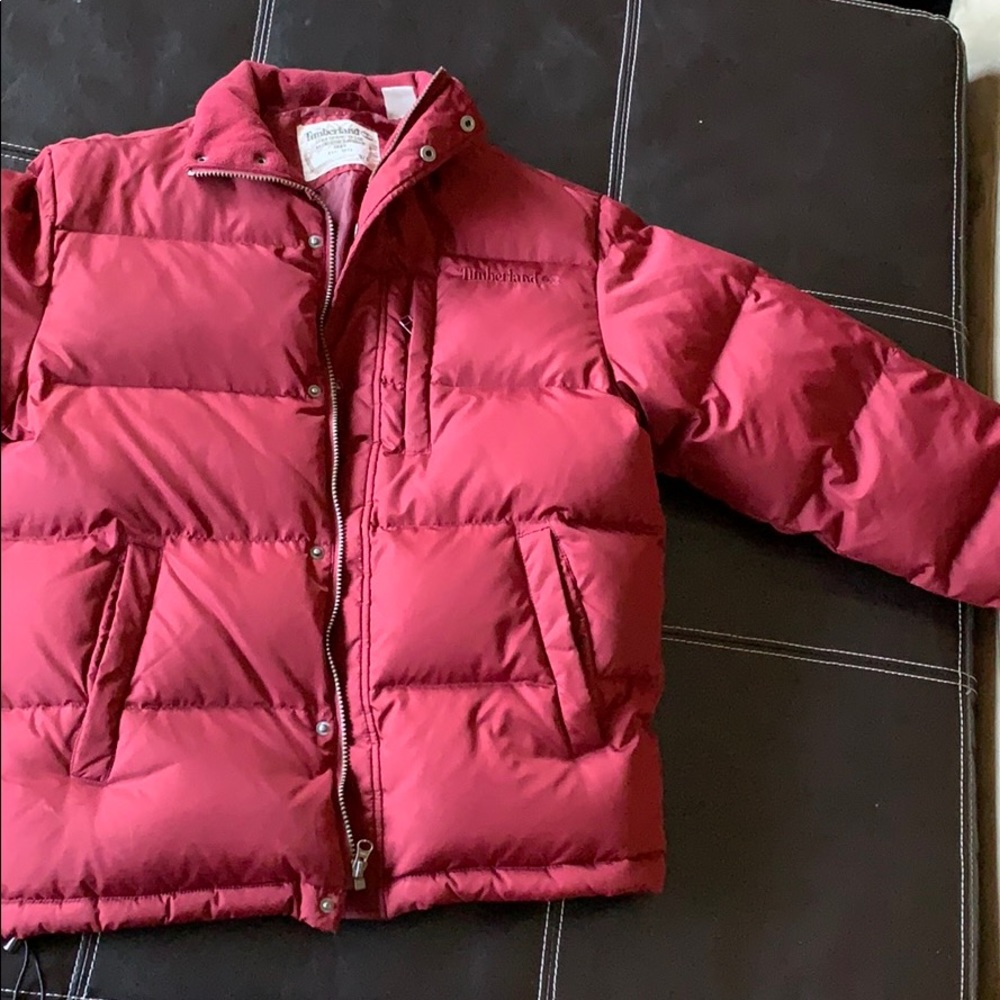Timberland Burgundy Premium Puffer Jacket - Gem